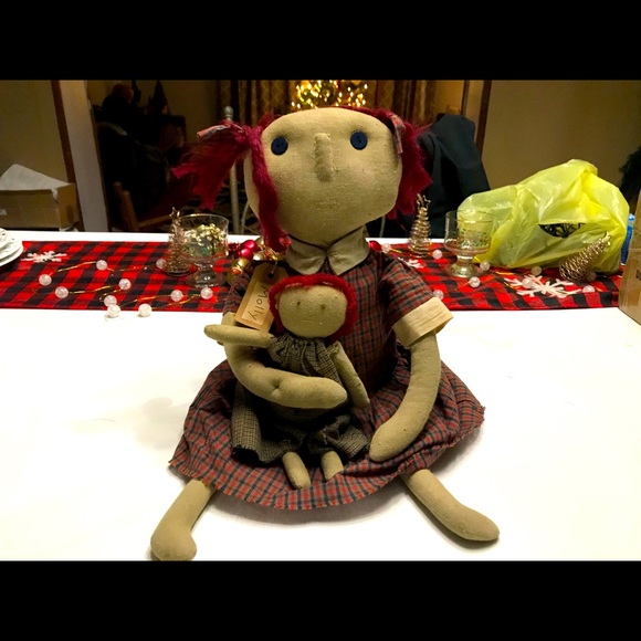 Accents | Folk Art Primitive Molly Shelf Doll | Poshmark